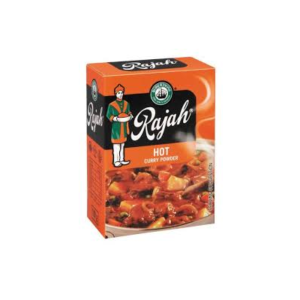 Rajah Curry HOT Powder (L) 100g Box - Biltongandboerewors