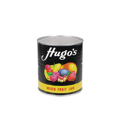 Hugo Jam Mixed Fruit 450g Can - Biltongandboerewors